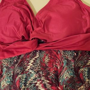 Swim | 2 Piece Bathing Suit Burgundy And Gray | Poshmark